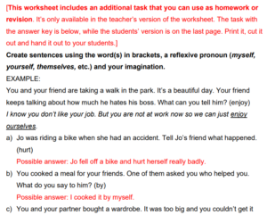 Try out the new lesson plan feature – homework/revision tasks! - ESL Brains