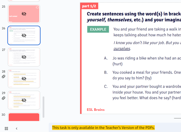 Try out the new lesson plan feature – homework/revision tasks! - ESL Brains