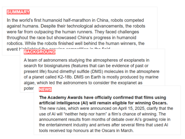 News for Classroom Use - ESL Brains